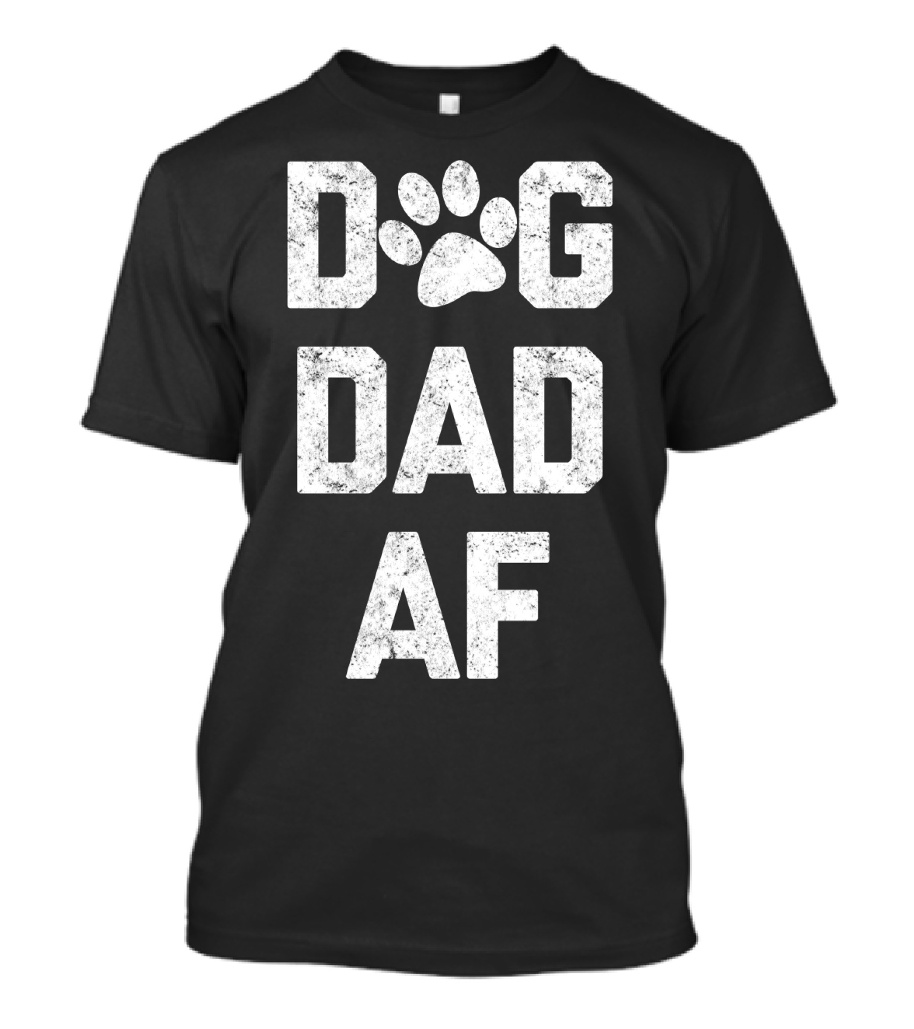 DOG DAD AF Paw Prints T-Shirt