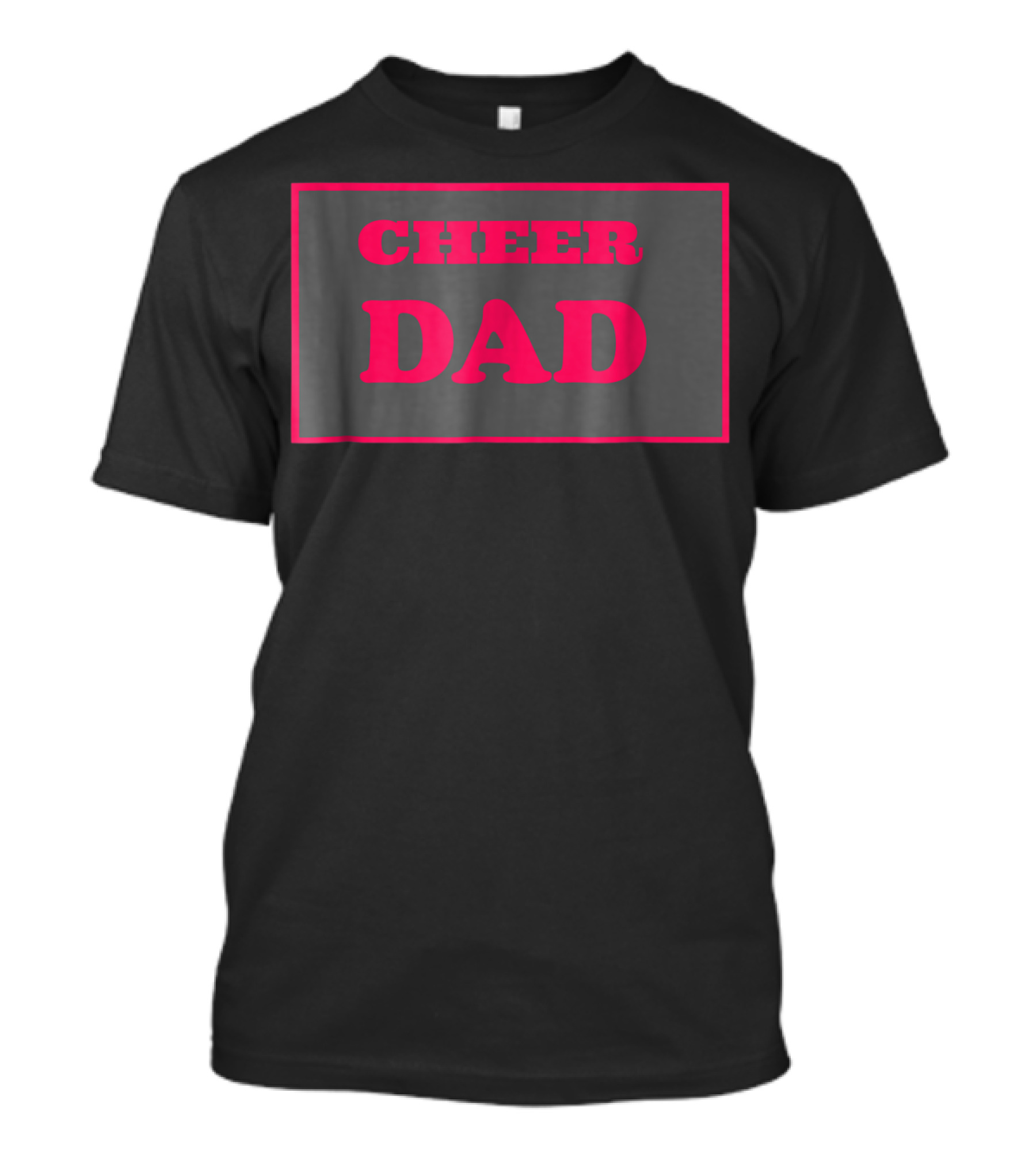 CHEER DAD Pink Block Letters T-Shirt