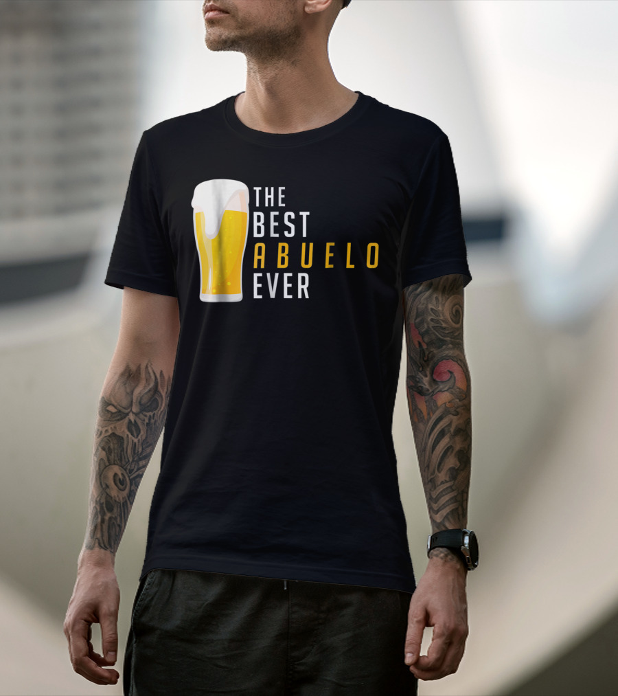 The Best Abuelo Ever Beer Glass T-Shirt