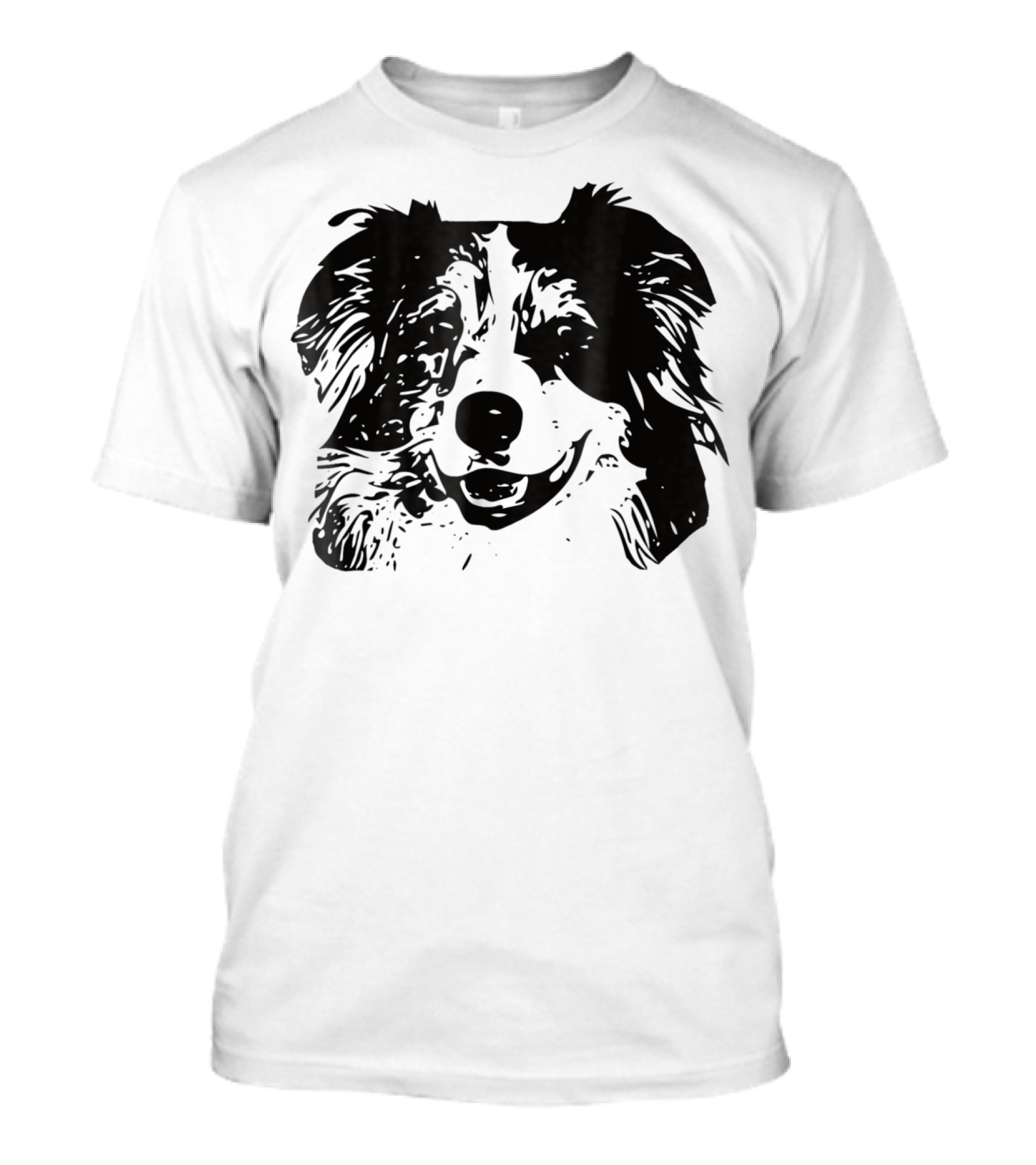 Australian Shepherd Dog Mom Or Dad Happy Face T-Shirt