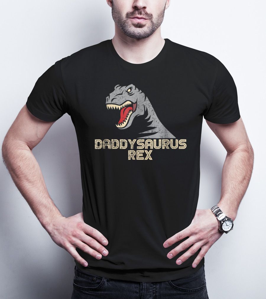 Cool Daddysaurus Rex Dinosaur Dad T-Shirt