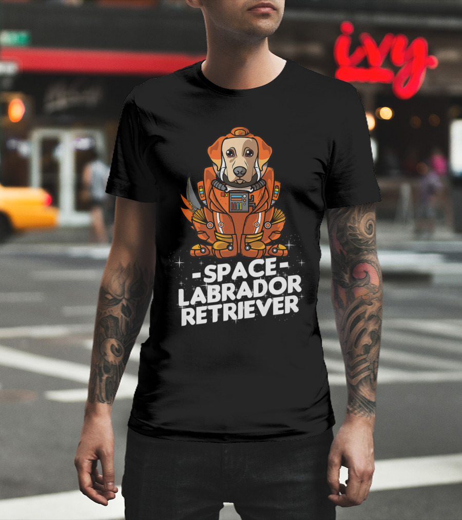 Space Labrador Retriever Space Suit Dog T-Shirt