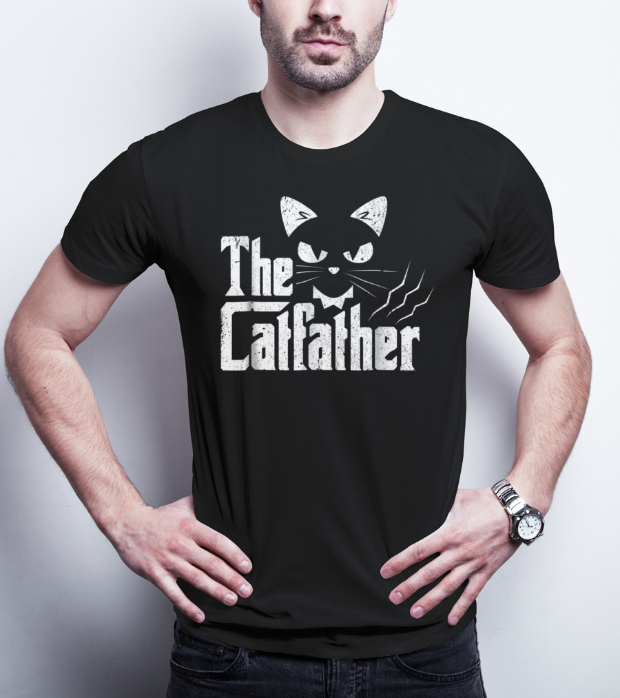 The Catfather Cats Dad Movie Parody Daddy T-Shirt