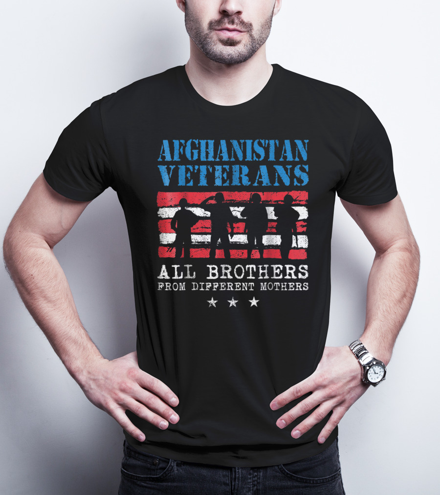 Afghanistan Veterans All Brothers From Different Mothers USA Dad Grandpa Veterans Day T-Shirt
