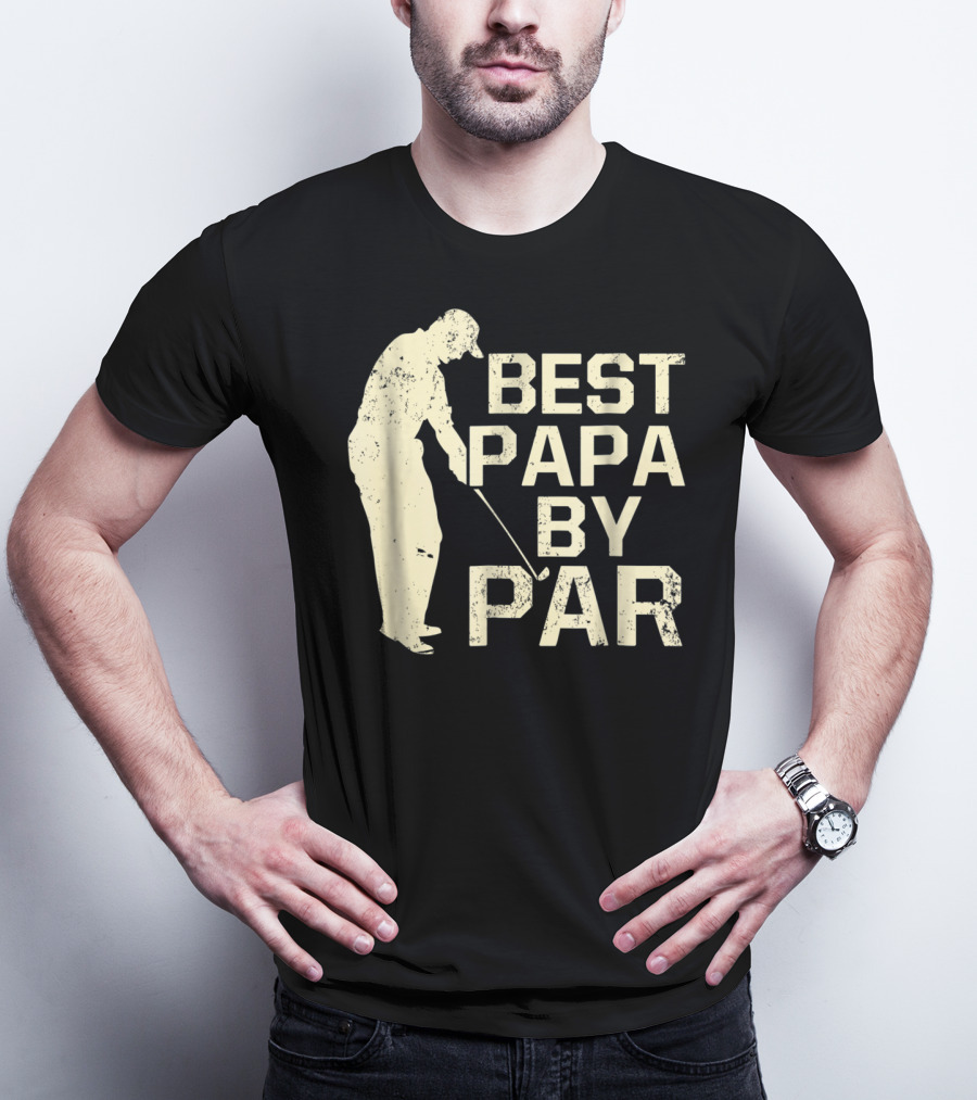 Best Papa By Par Funny Golf T-Shirt