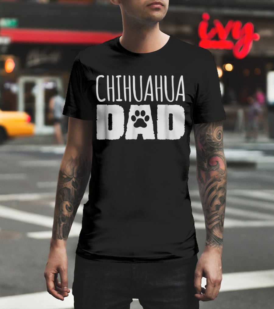 Chihuahua Dad Paw Prints T-Shirt