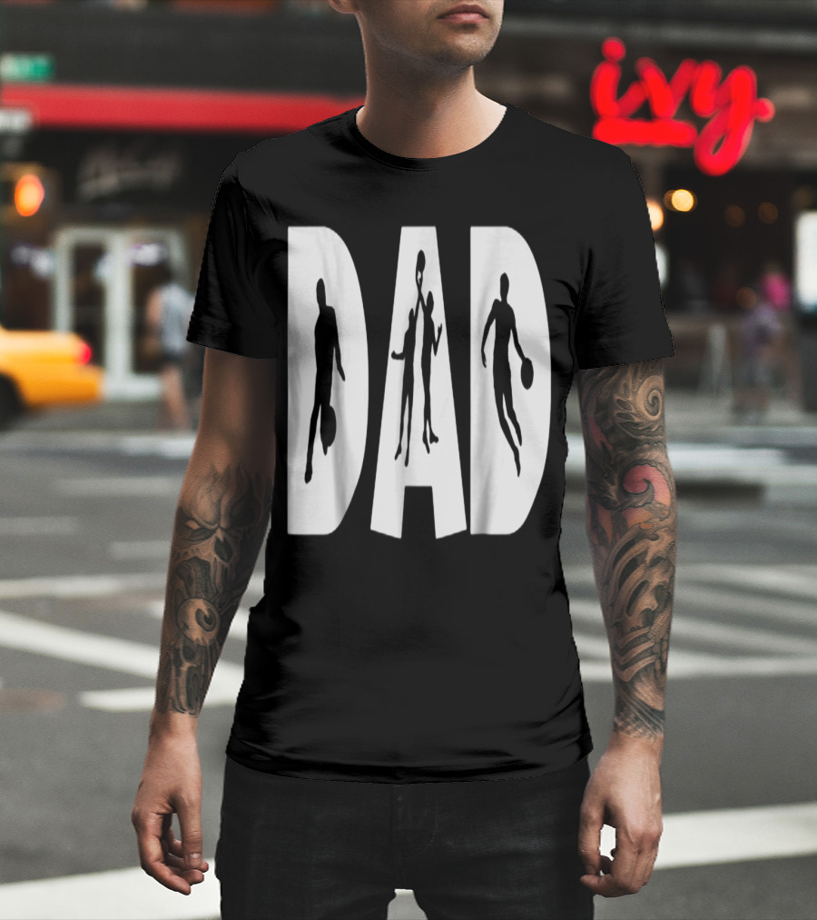 Basketball Dad Silhouette Sports Enthusiast Father's T-Shirt