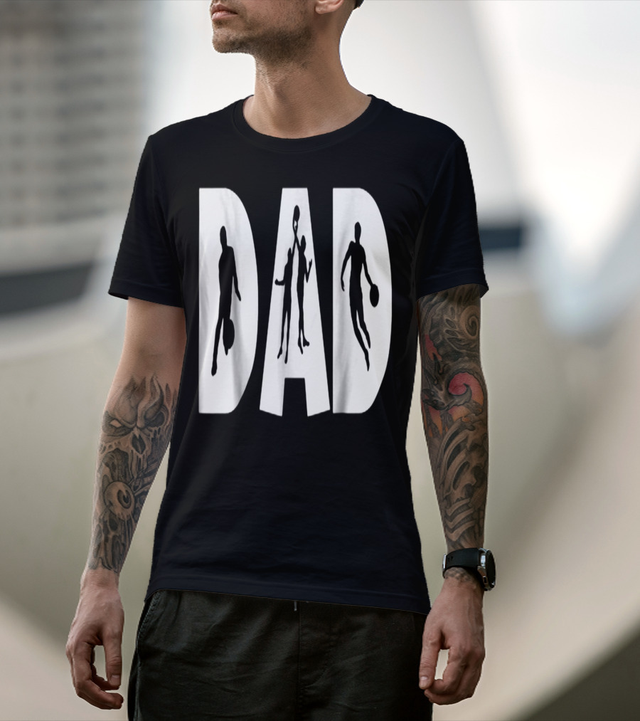 Basketball Dad Silhouette Sports Enthusiast Father's T-Shirt