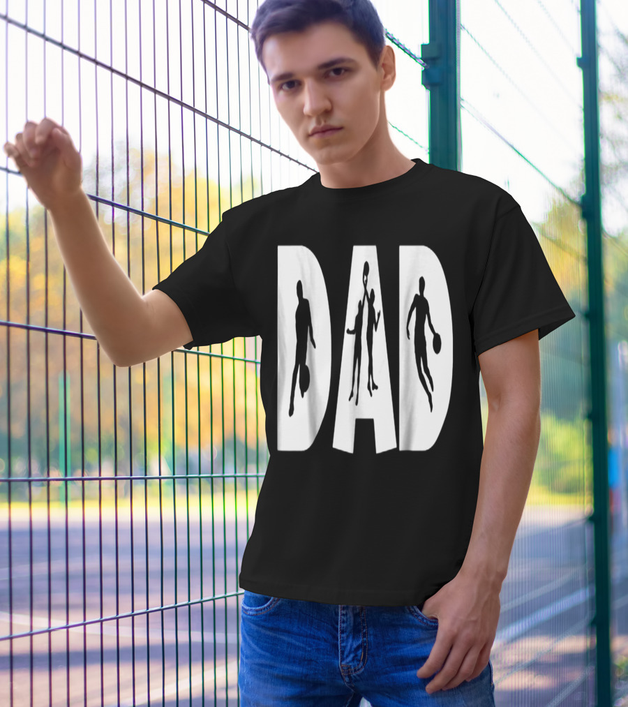 Basketball Dad Silhouette Sports Enthusiast Father's T-Shirt
