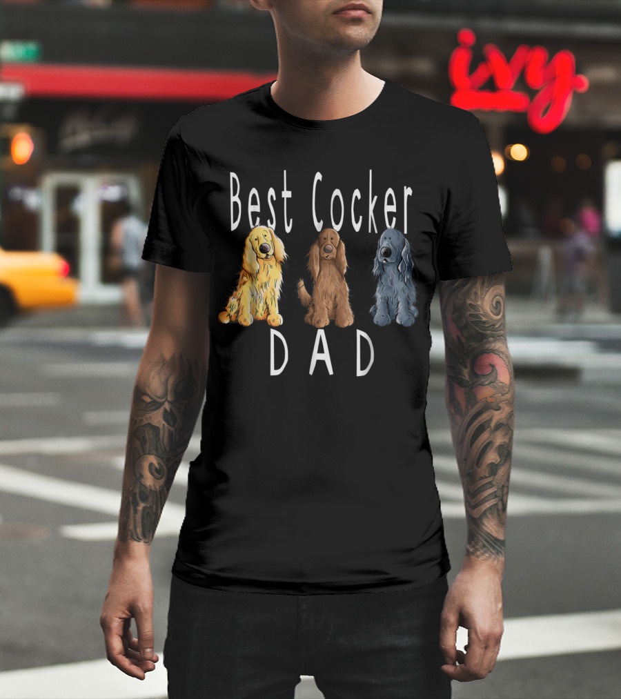 Best Cocker Spaniel Dad Dog Breed Men Kids76 T-Shirt