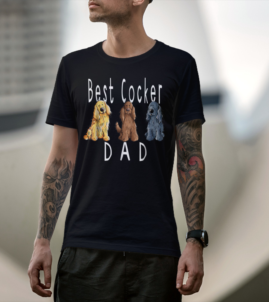 Best Cocker Spaniel Dad Dog Breed Men Kids76 T-Shirt