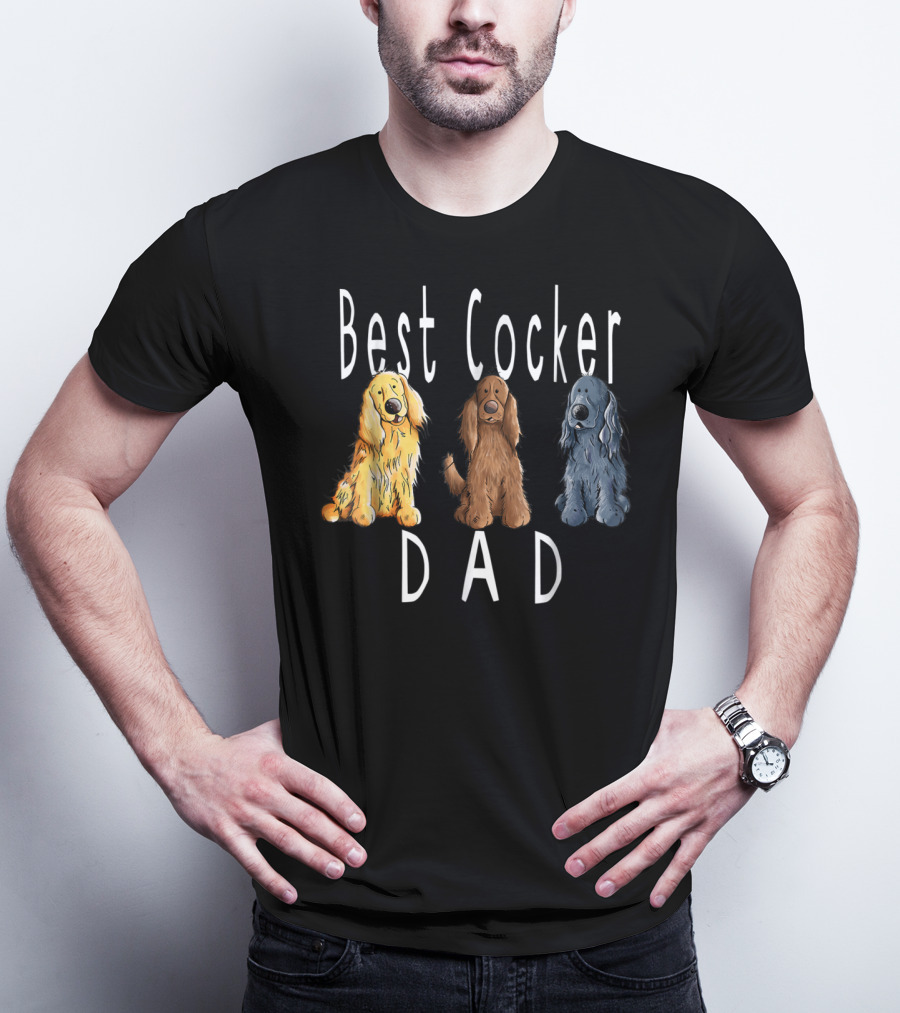 Best Cocker Spaniel Dad Dog Breed Men Kids76 T-Shirt