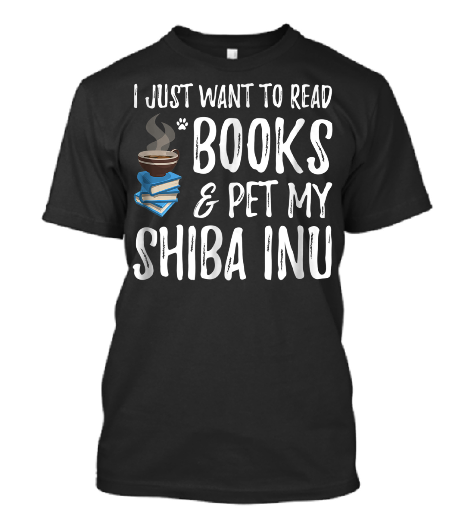 I Just Want To Read Books And Pet My Shiba Inu T-Shirt