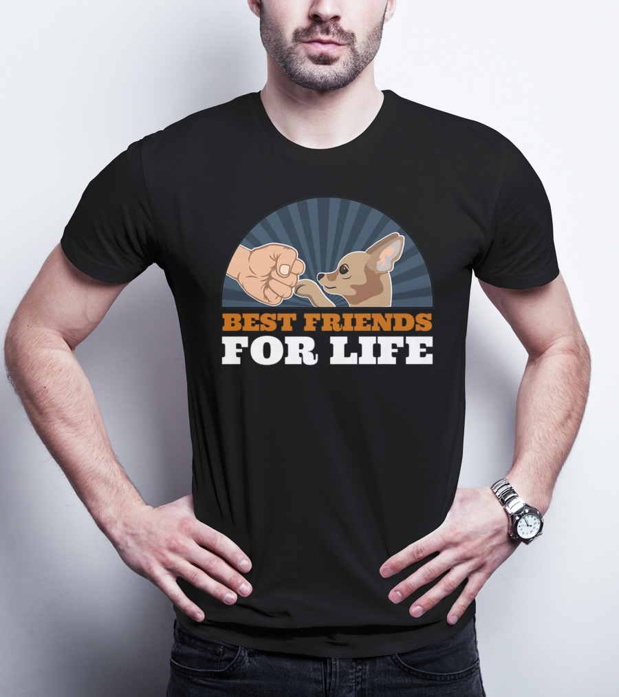 Best Friends For Life Chihuahua Dog Fist Bump T-Shirt