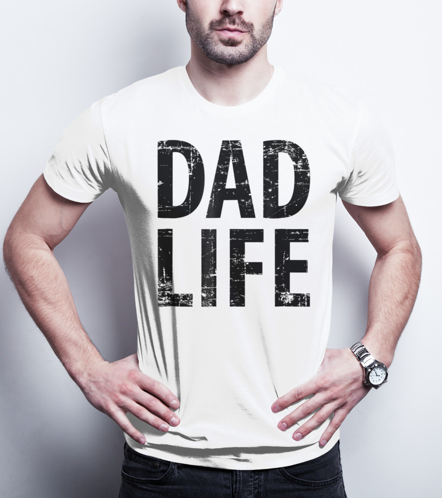 Dad Life Distressed Vintage Dark T-Shirt