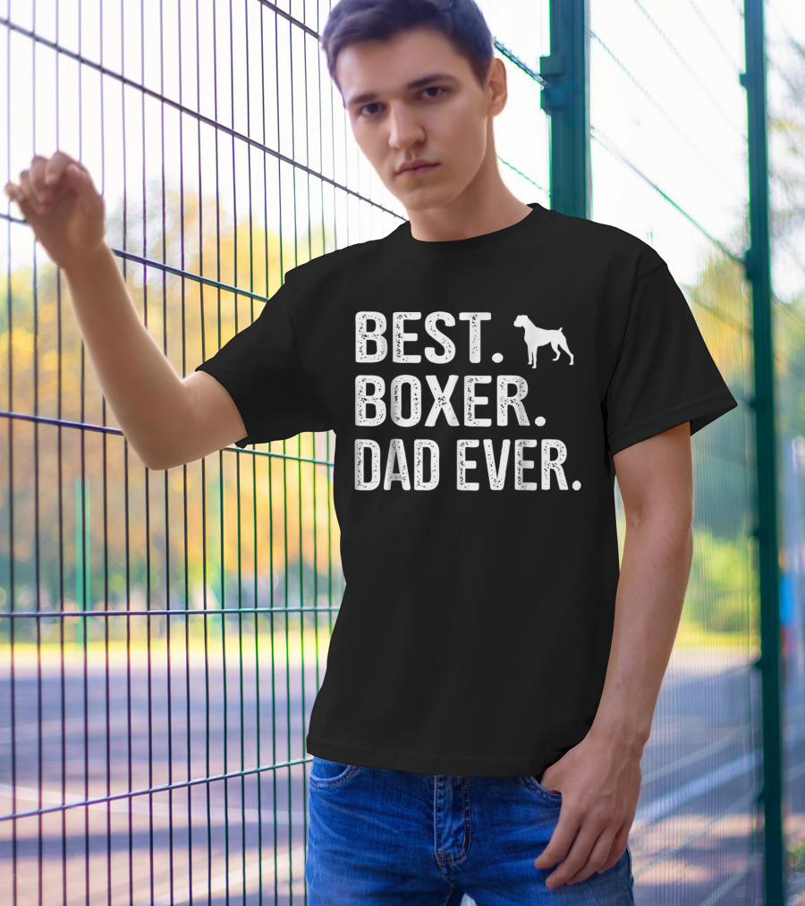 Best Boxer Dad Ever Dog T-Shirt