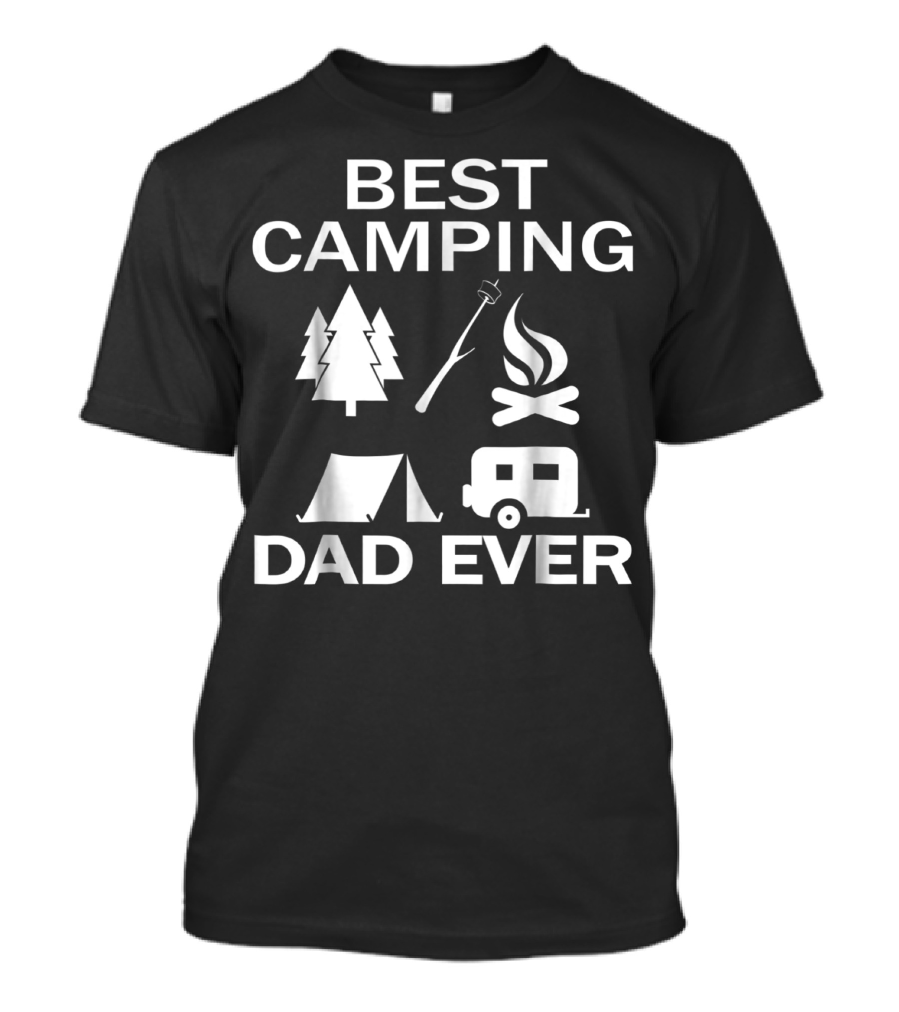 BEST CAMPING DAD EVER TREE FIRE TENT RV T-Shirt