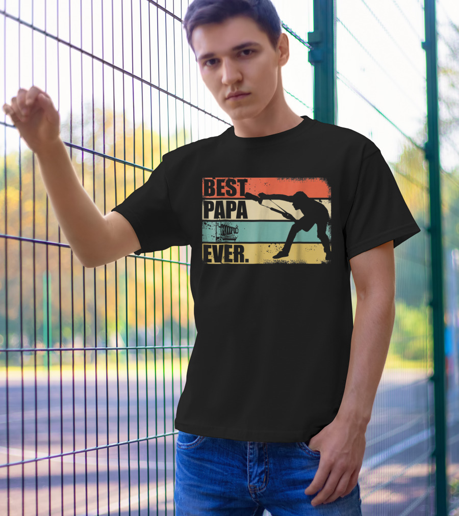 Best Papa Ever Retro Photographer T-Shirt