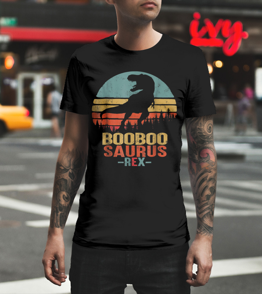 Booboosaurus Saurus Rex Dinosaur Sunset T-Shirt