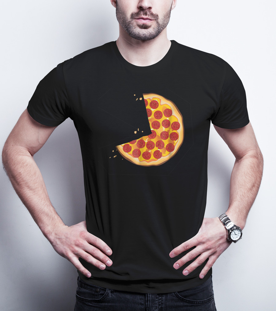 Matching Pizza Slice With 2 Kids Babies Twins Funny81 T-Shirt