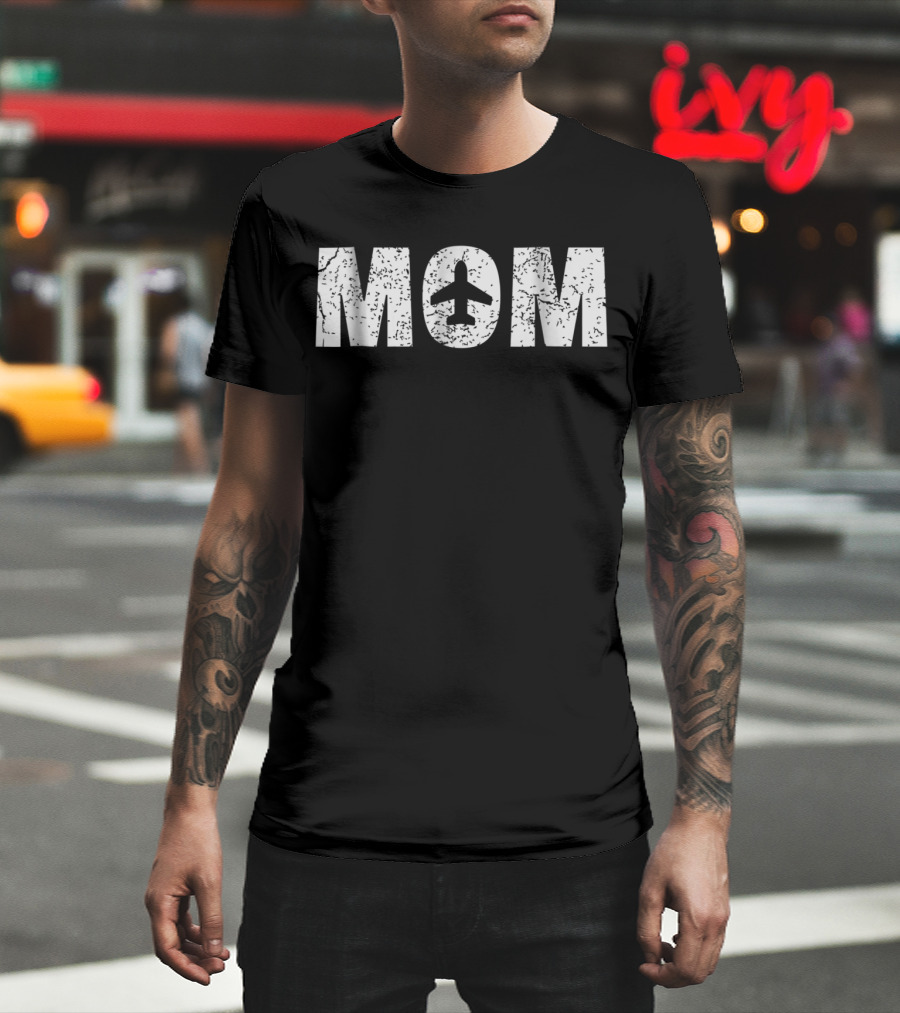 Mom Airplane Pilot Lover Aviation Enthusiast T-Shirt