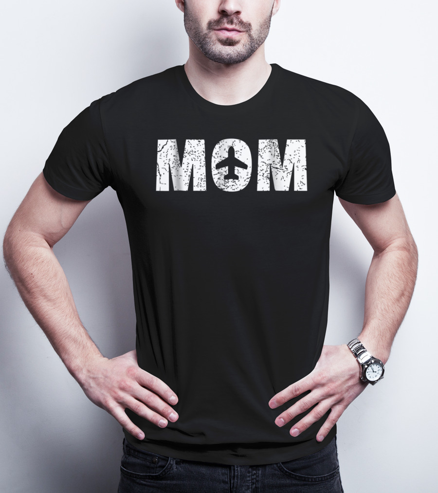 Mom Airplane Pilot Lover Aviation Enthusiast T-Shirt