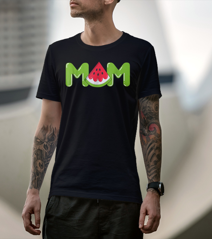 Mom Watermelon Tropical Summer Fruit Mother T-Shirt