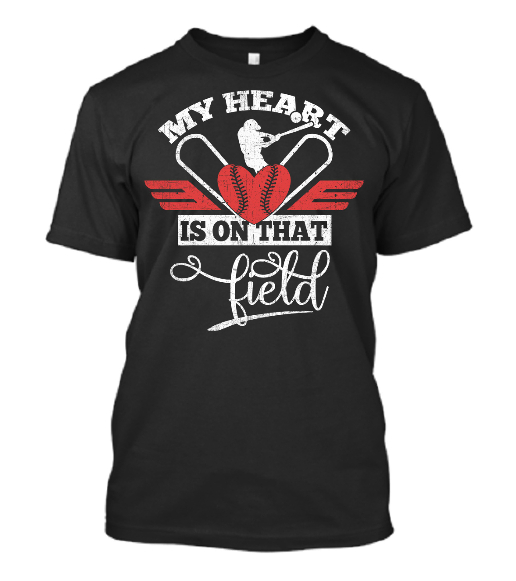 My Heart Is On That Field Batting Passion T-Shirt