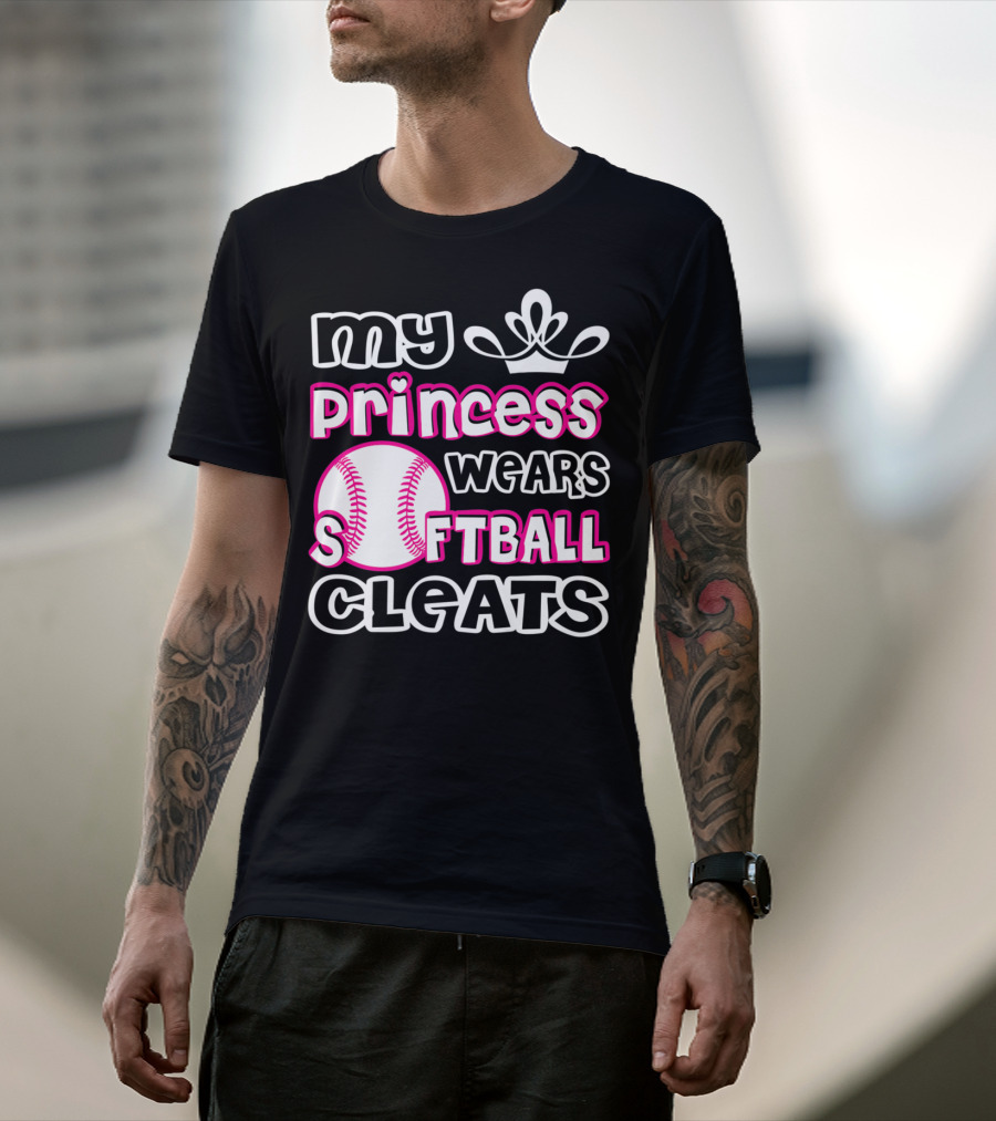 My Princess Wears Softball Cleats T-Shirt