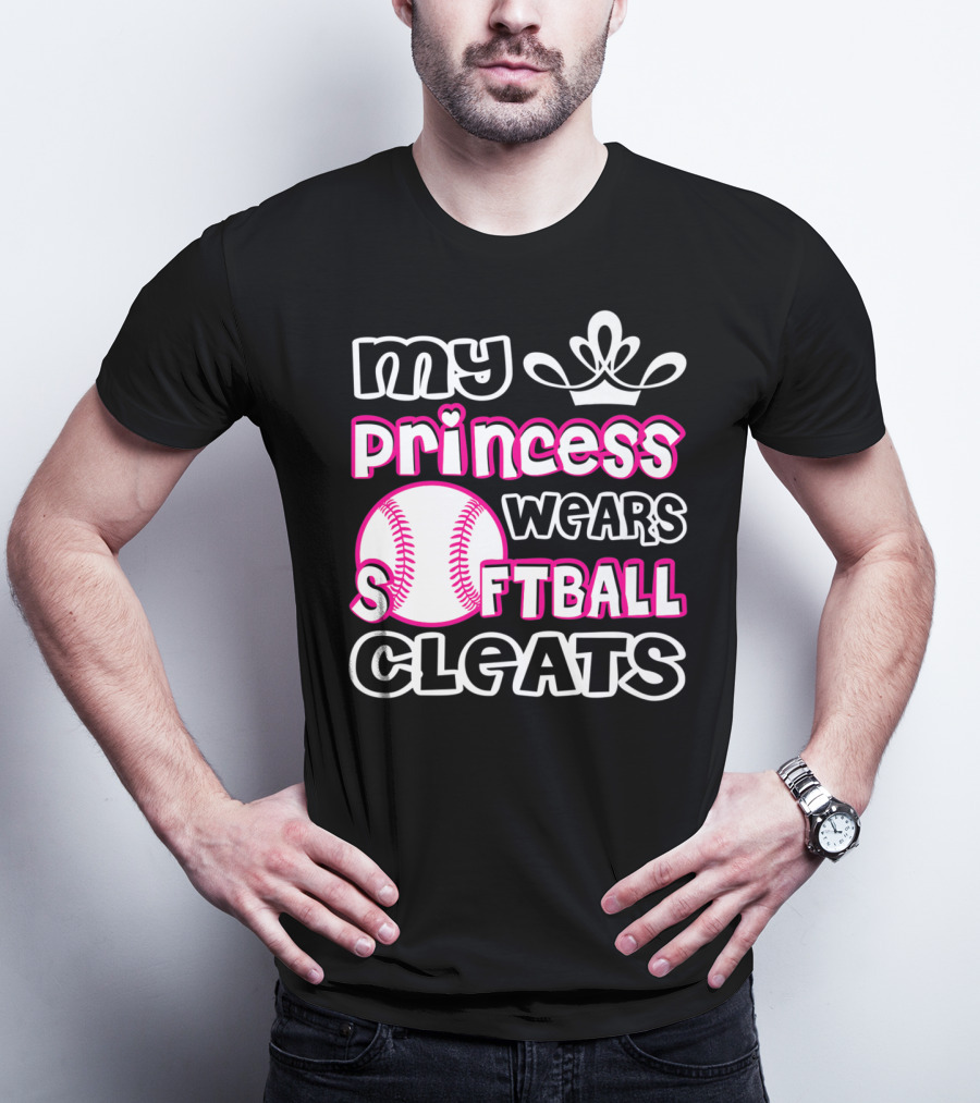 My Princess Wears Softball Cleats T-Shirt