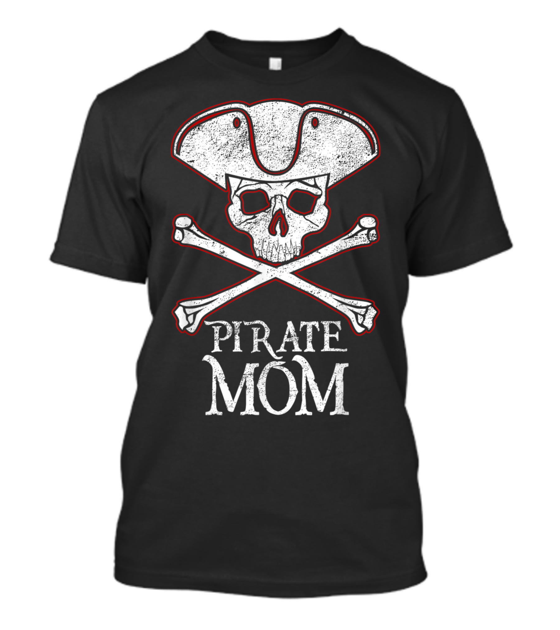 PIRATE MOM Skull Crossbones Halloween Captain T-Shirt