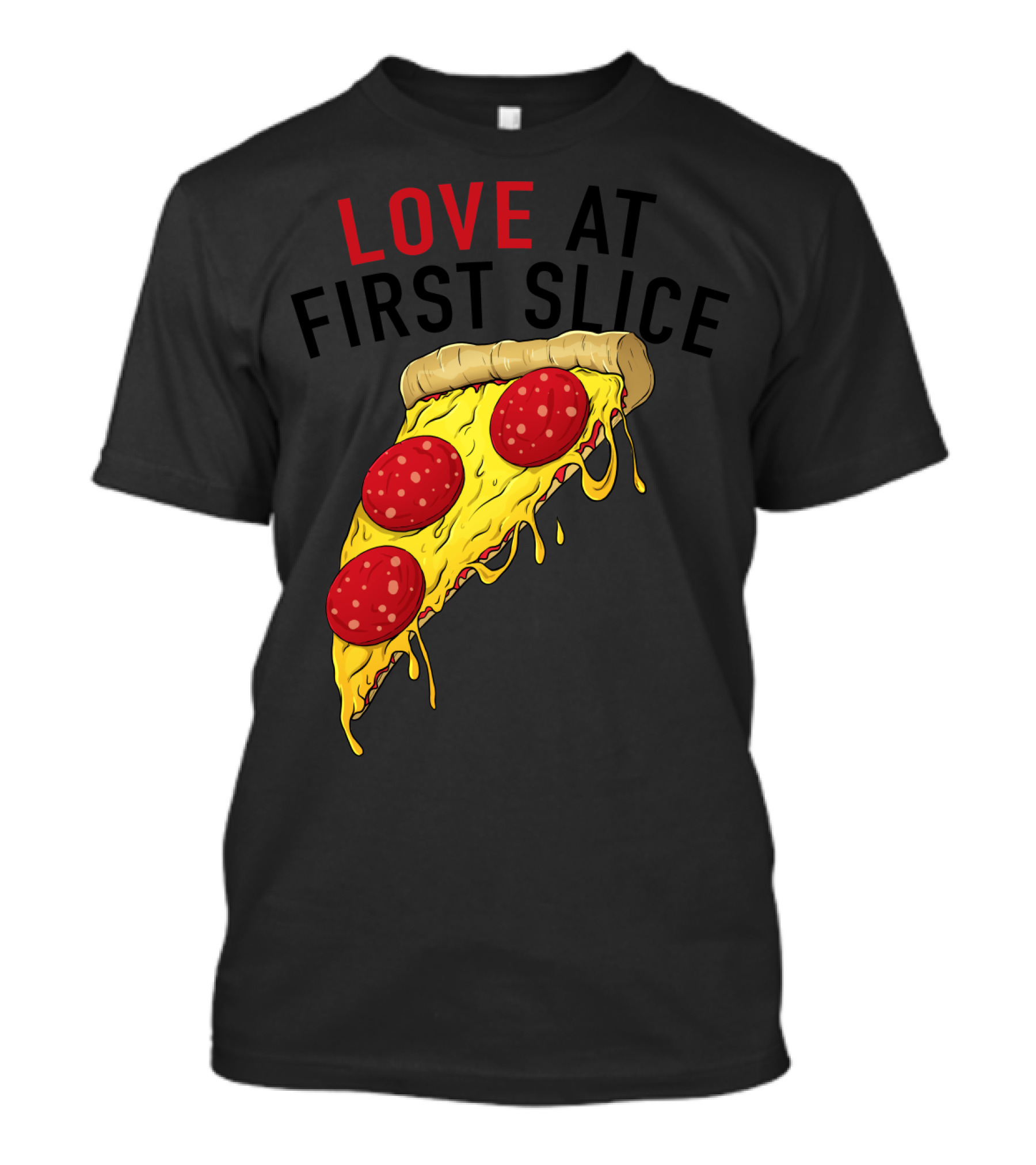 LOVE AT FIRST SLICE Pizza Men Girls Mom And Baby68 T-Shirt