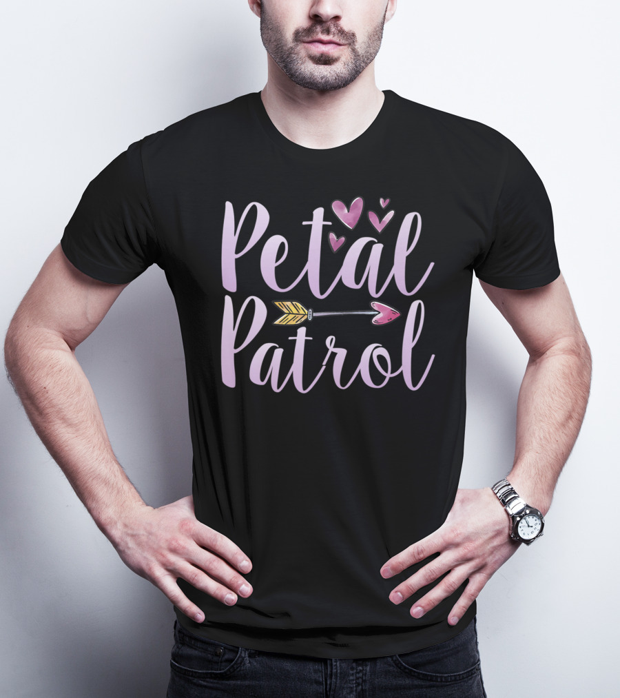 Petal Patrol Pregnancy Reveal Mama Tees Hearts And Arrow T-Shirt