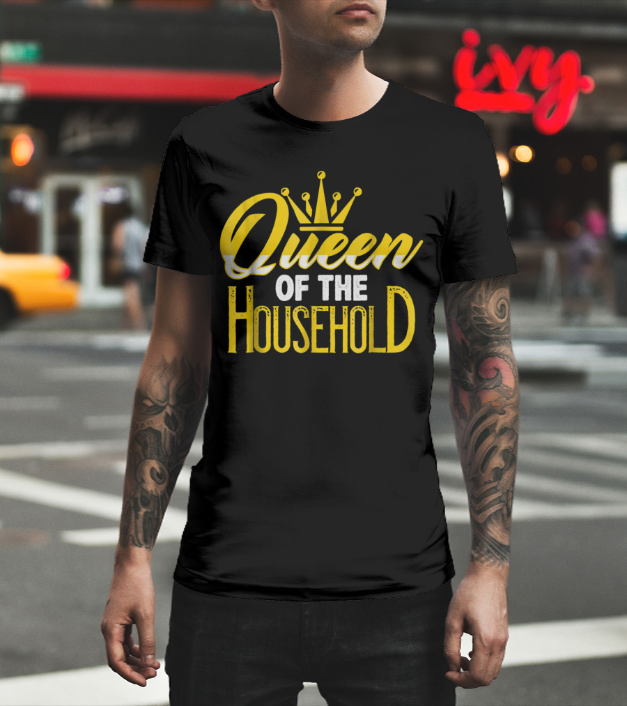 Queen Of The Household Funny Mom Life Soccer T-Shirt