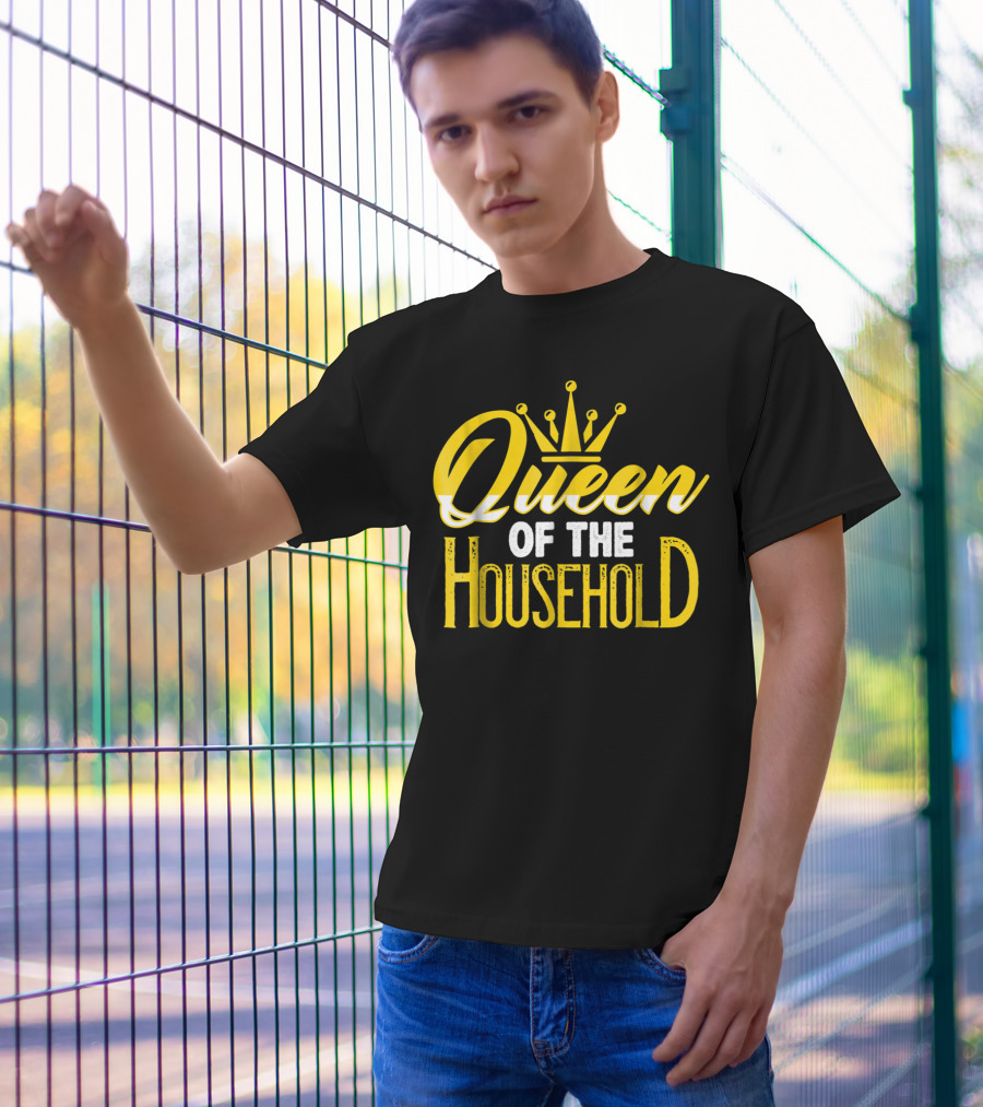 Queen Of The Household Funny Mom Life Soccer T-Shirt