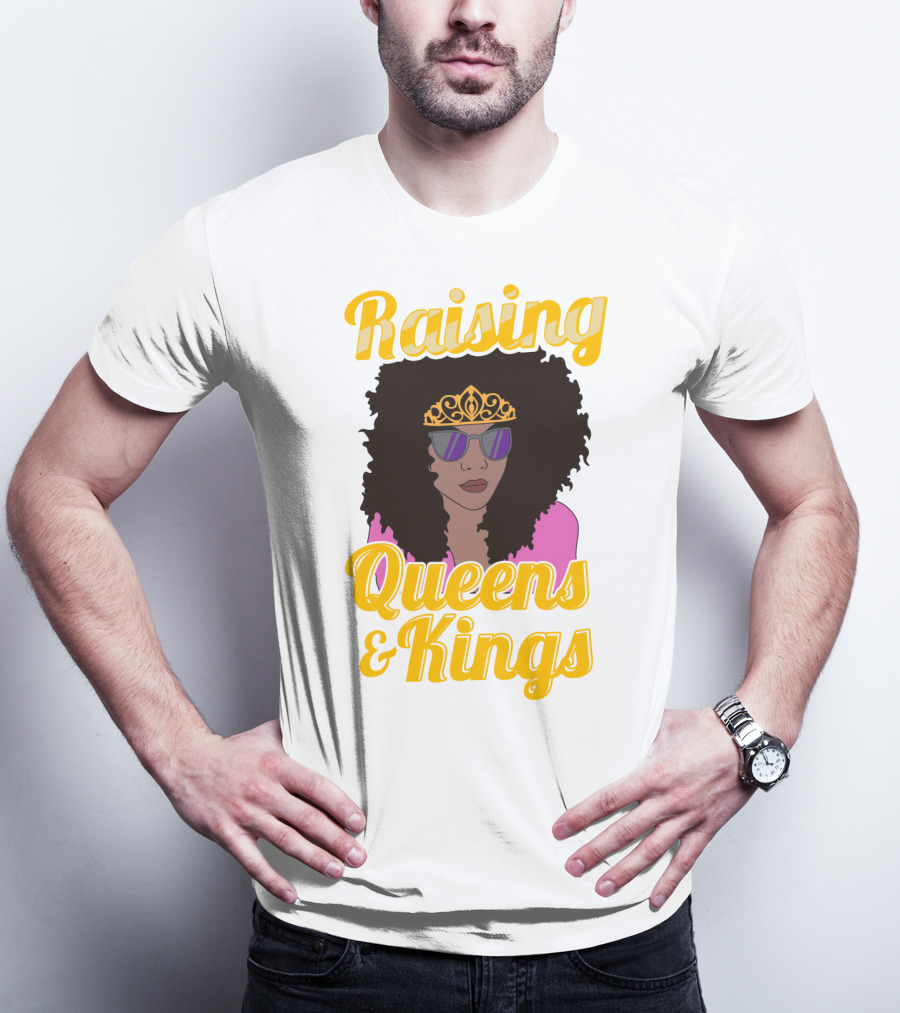 Raising Queens And Kings Afro Mama Tiara Sunglasses T-Shirt