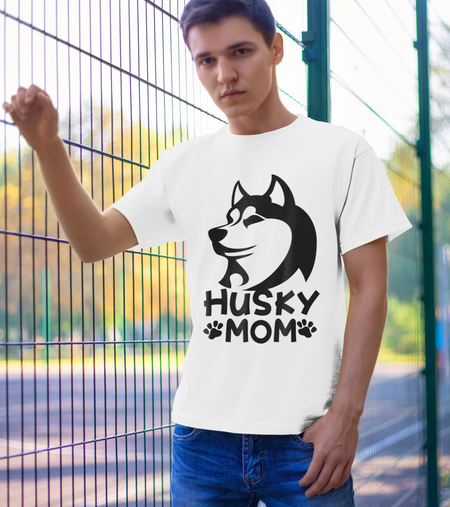 Husky Mom Siberian Husky Lovers I Love My Husky T-Shirt