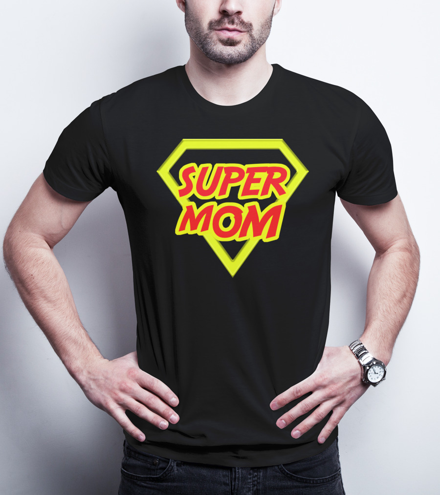Super Mom Hero Emblem T-Shirt