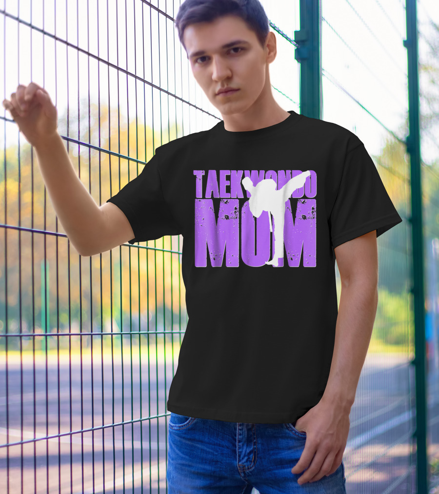Taekwondo Mom Martial Arts Kick T-Shirt
