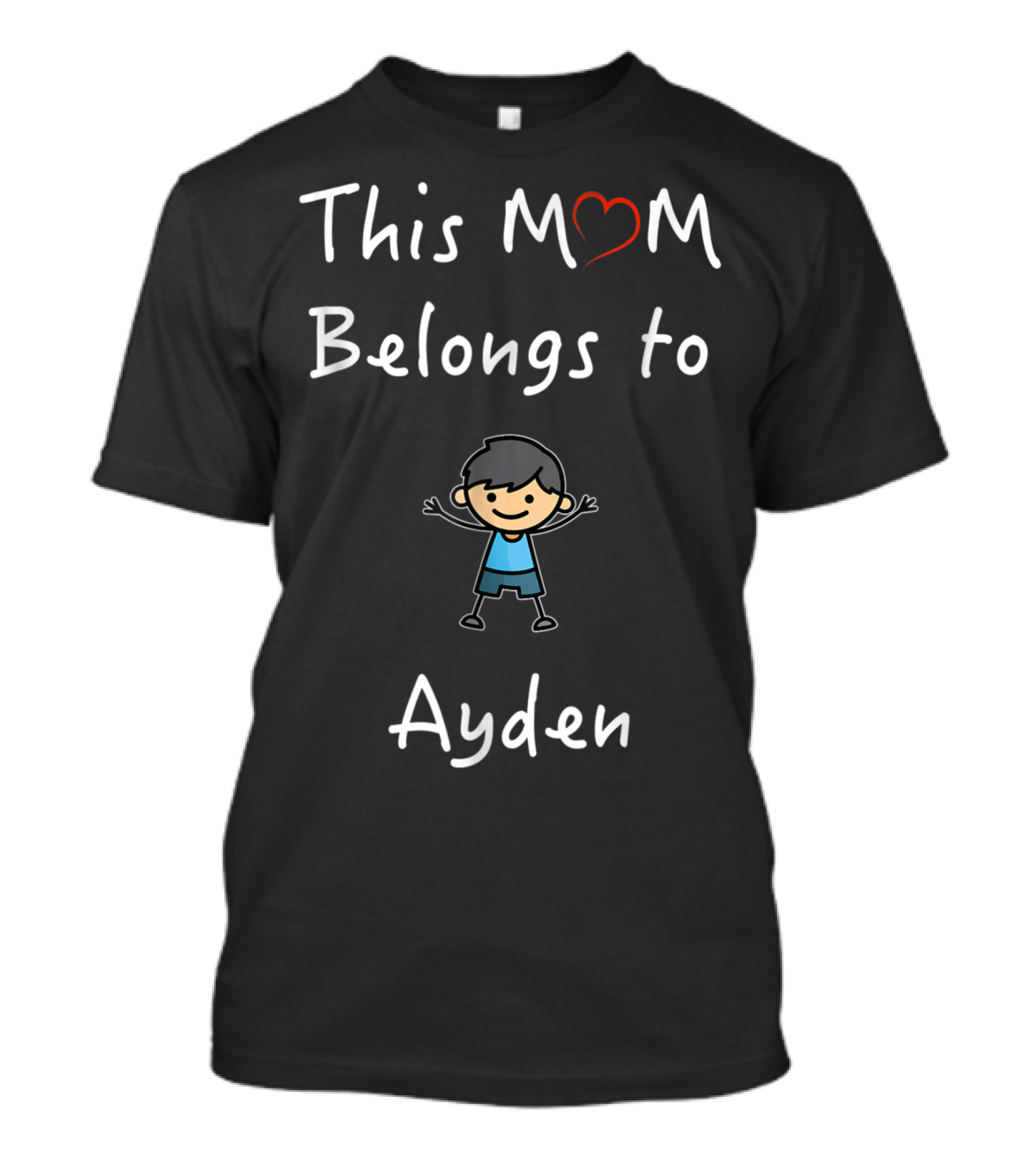 This Mom Belongs To Ayden Mother Love Son Iconic T-Shirt