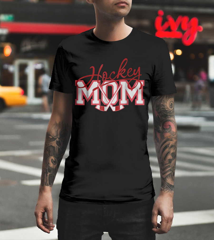 Hockey Mom With Sticks T-Shirt