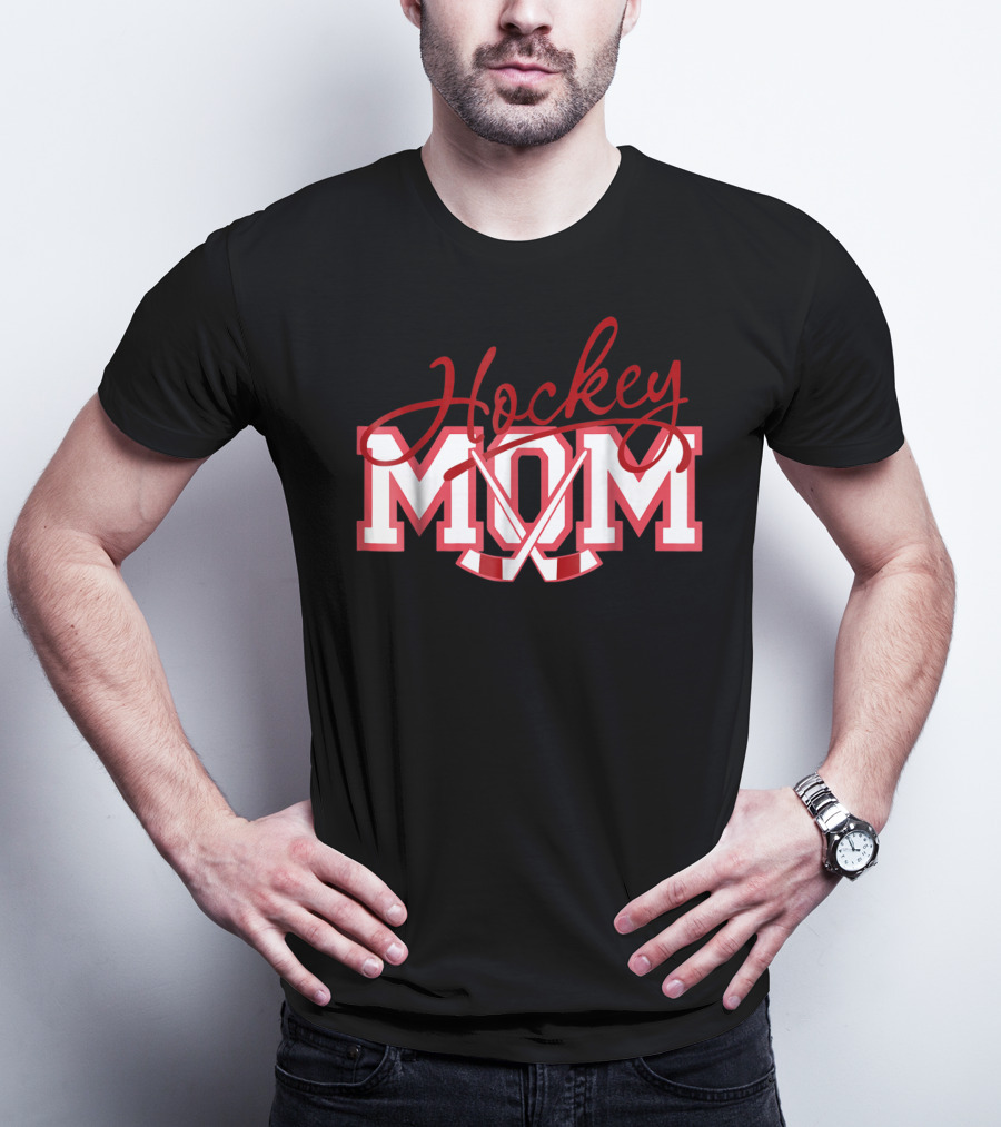 Hockey Mom With Sticks T-Shirt