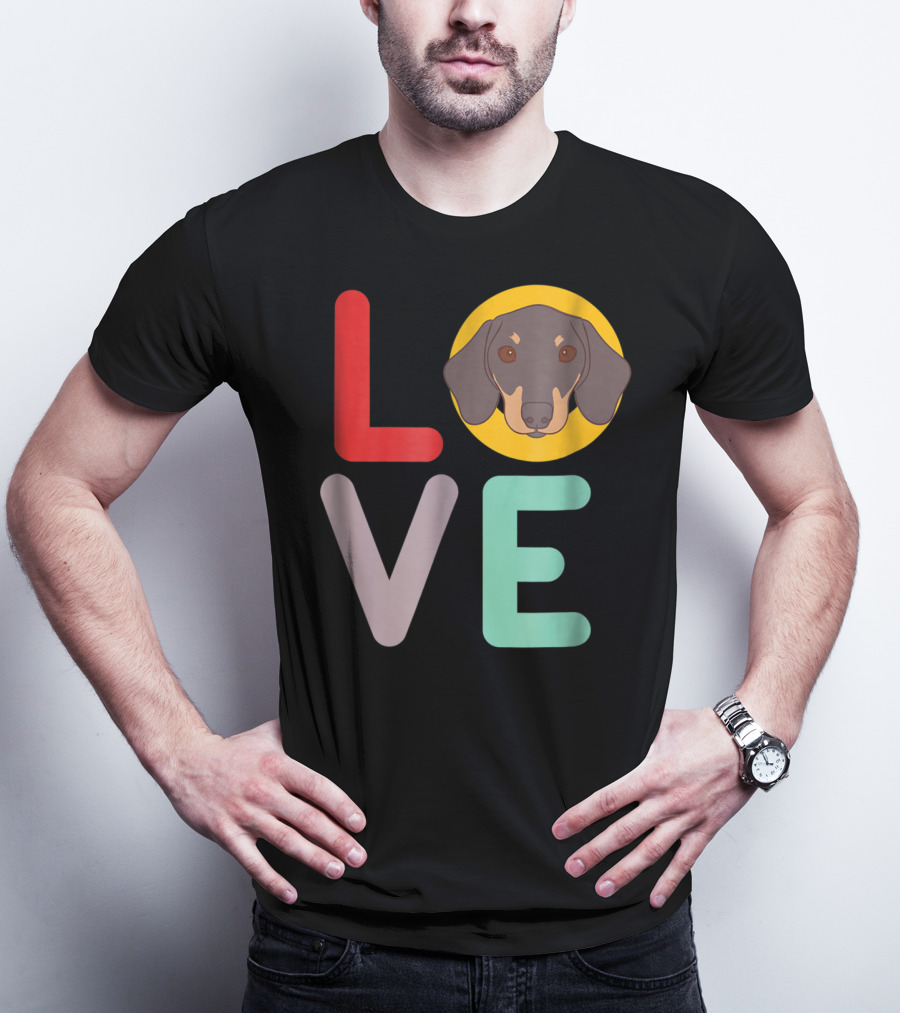 Love Dachshund Dog Animal Lover Puppies Mom Dad20 T-Shirt