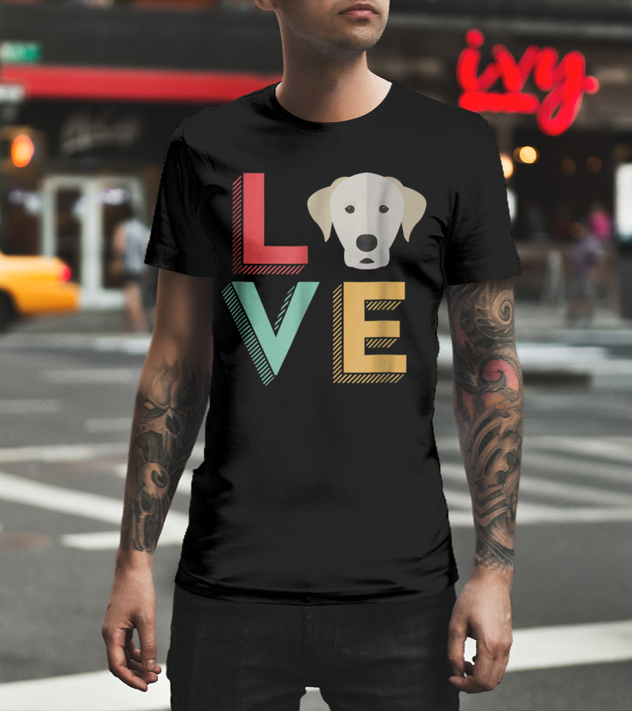 I Love Labrador Dog Lover Lab Puppies Mom And Dad39 Cute Puppy Head In LOVE T-Shirt