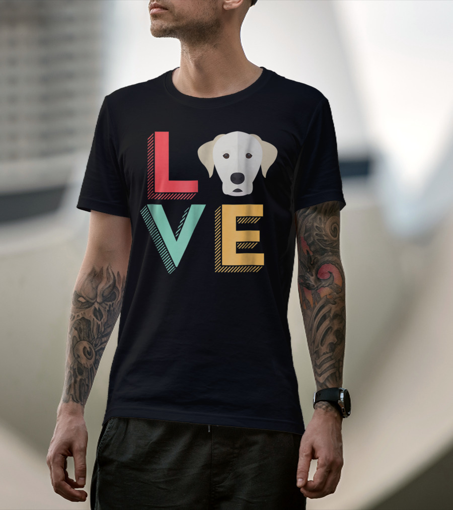 I Love Labrador Dog Lover Lab Puppies Mom And Dad39 Cute Puppy Head In LOVE T-Shirt