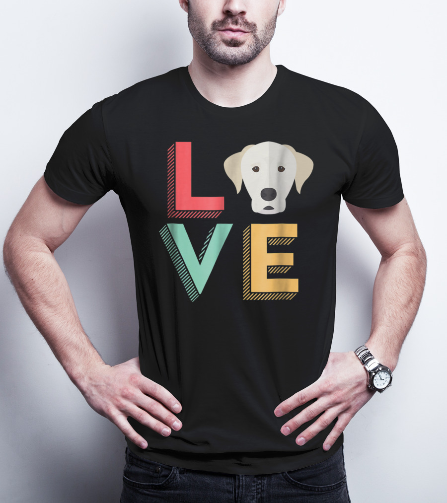 I Love Labrador Dog Lover Lab Puppies Mom And Dad39 Cute Puppy Head In LOVE T-Shirt