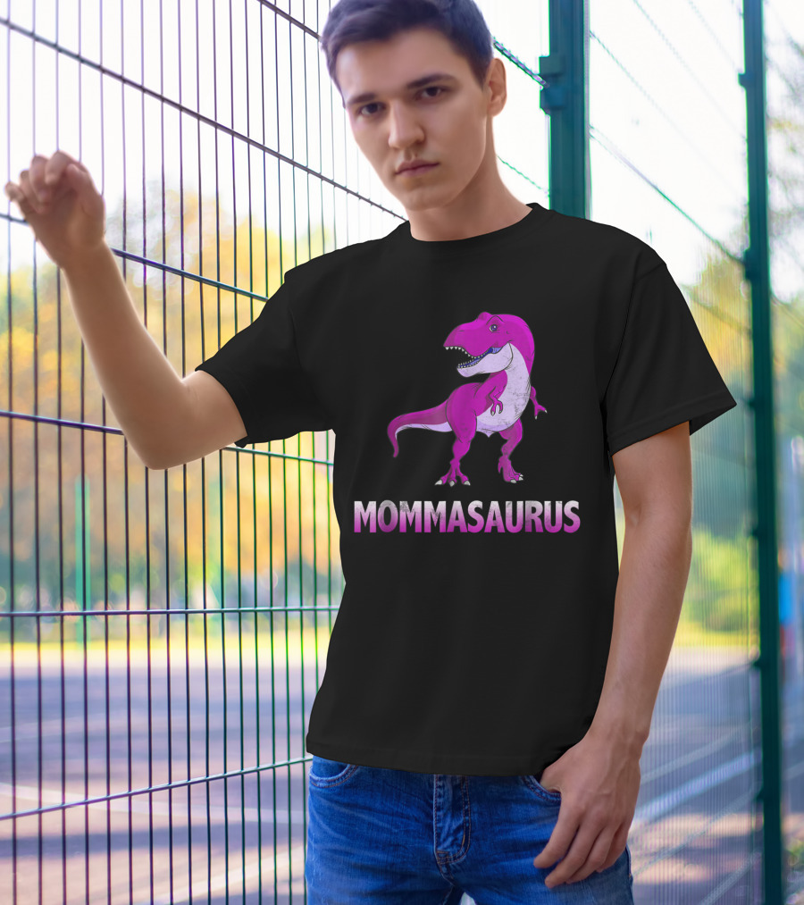 MOMMASAURUS Pink TRex Mother Momma TRex T-Shirt