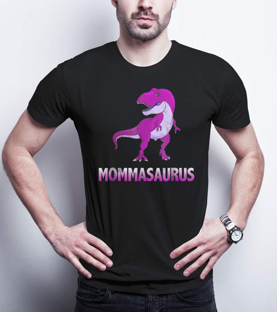 MOMMASAURUS Pink TRex Mother Momma TRex T-Shirt