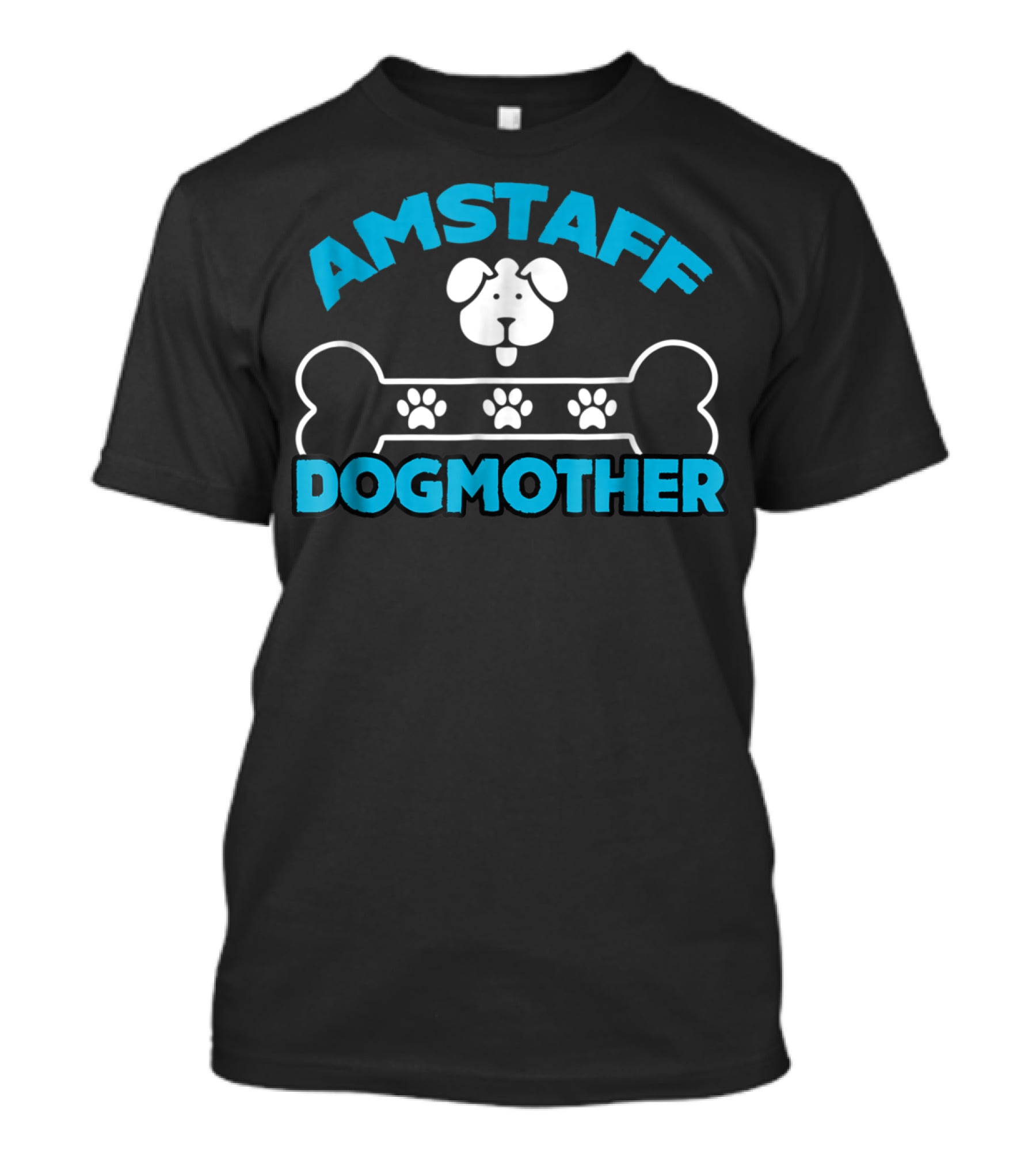 Amstaff Dogmother Bone And Paws T-Shirt