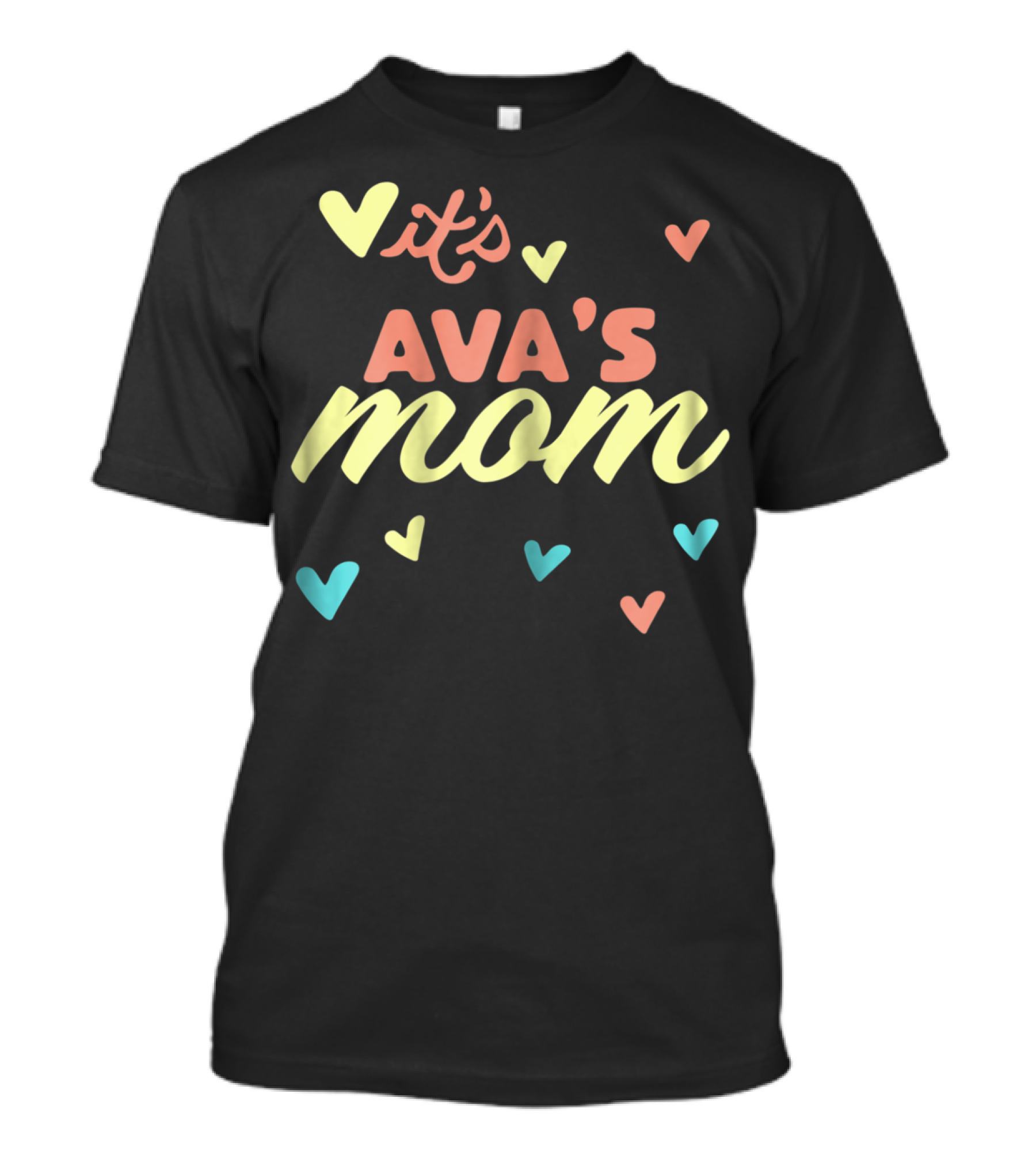 It's Ava's Mom Love Hearts T-Shirt